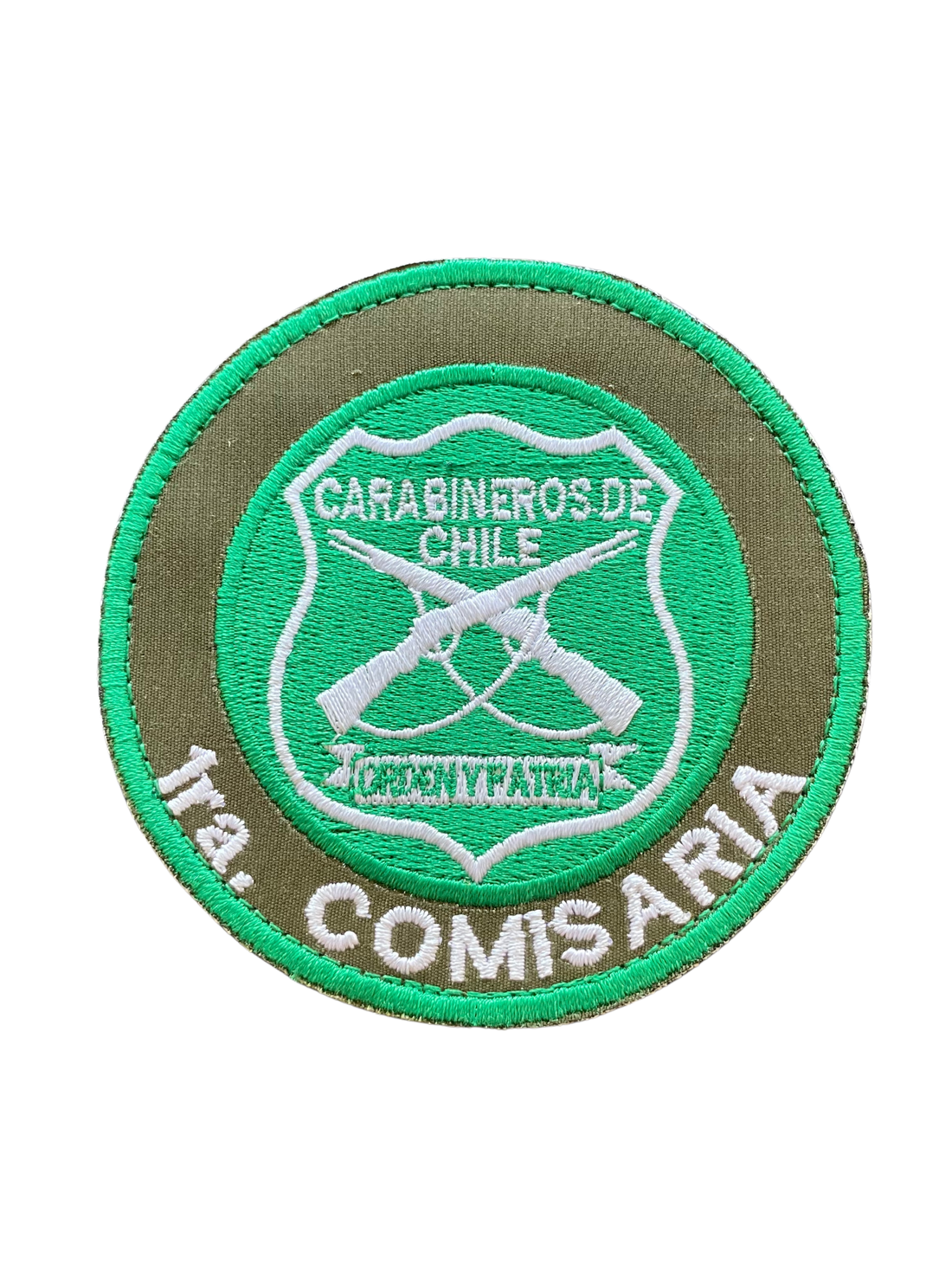 Parche Disco (Verde Blanco) 1ra. Comisaría Carabineros